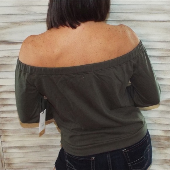 Tops | Last 1 Off Shoulder Tie Sleeve Bell Cuff 118 | Poshmark